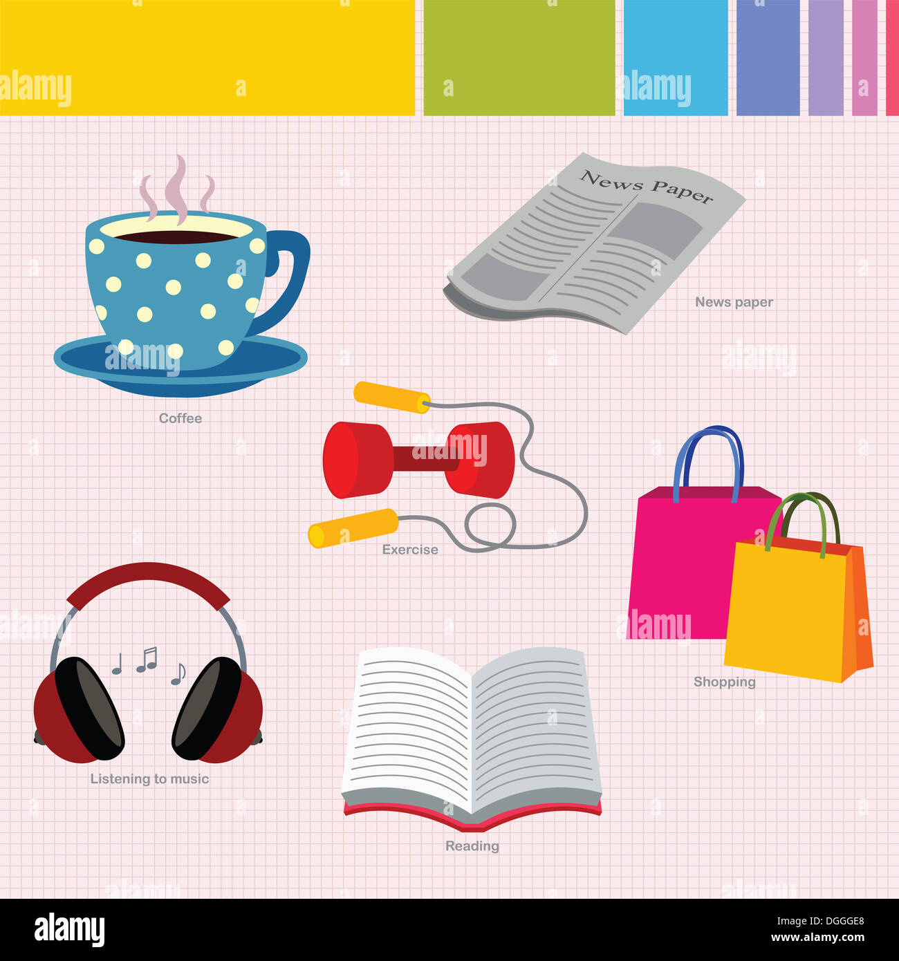 an illustration of red square shapes Stock Photo - Alamy