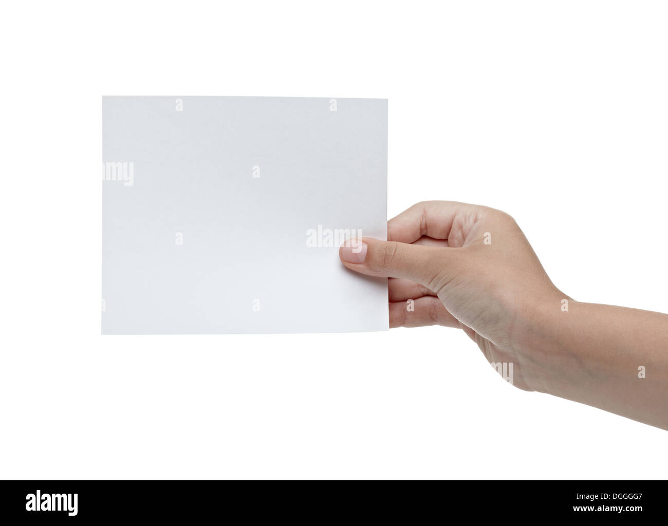 hand holding a note Stock Photo - Alamy