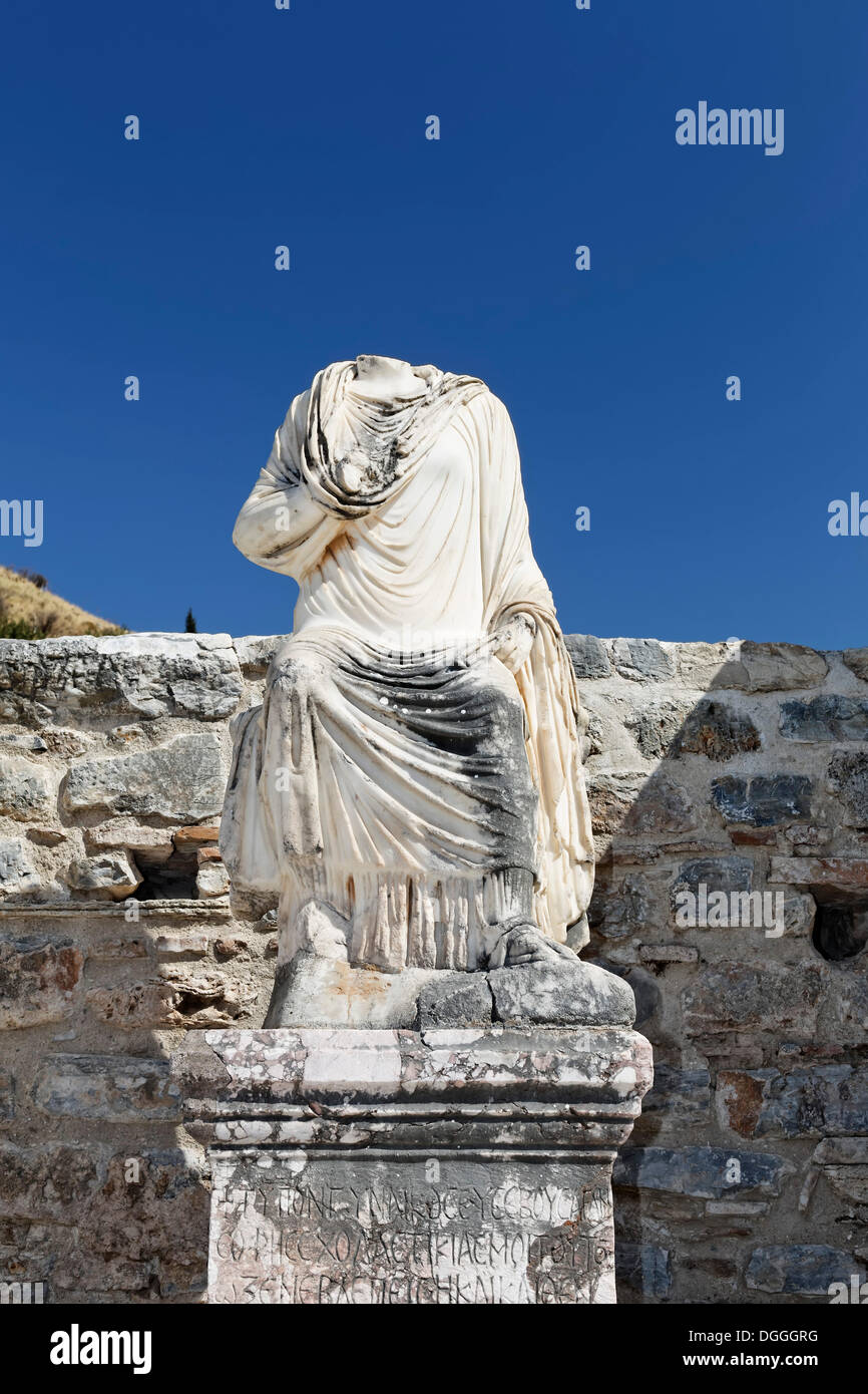 Headless torso in Curetes Street, UNESCO World Heritage Site, Ephesus ...