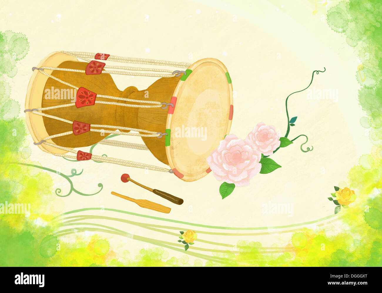 an illustration of a Korean instrument Stock Photo - Alamy