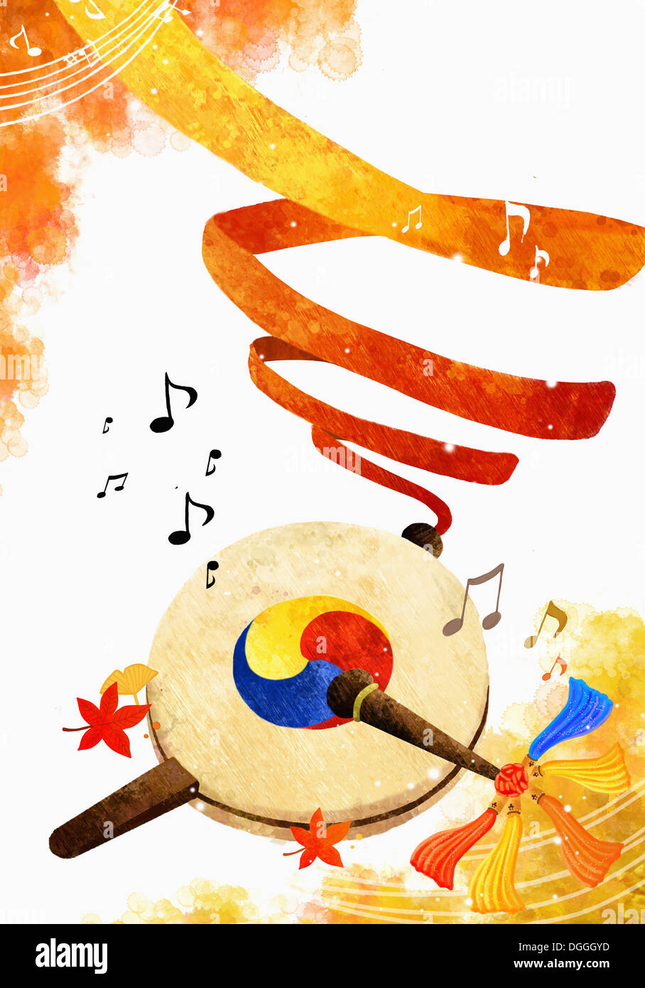 an illustration of a Korean instrument Stock Photo - Alamy