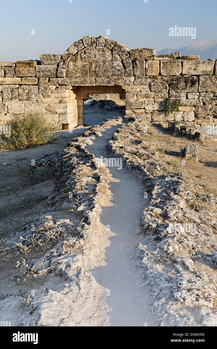 Water channeling system at the ancient excavation site of Hierapolis ...
