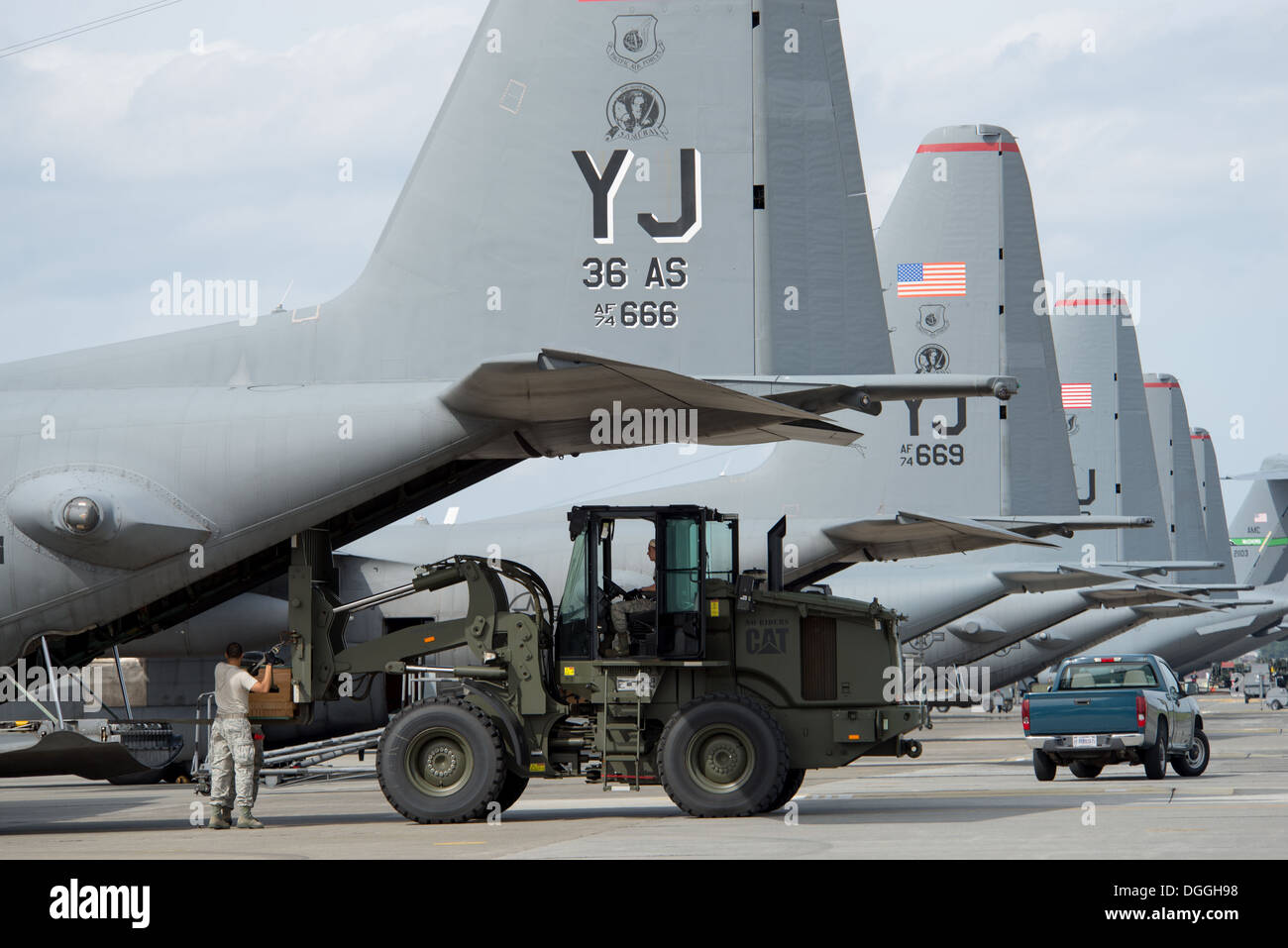 Airmen from the 374th Logistics Readiness Squadron combat mobility ...