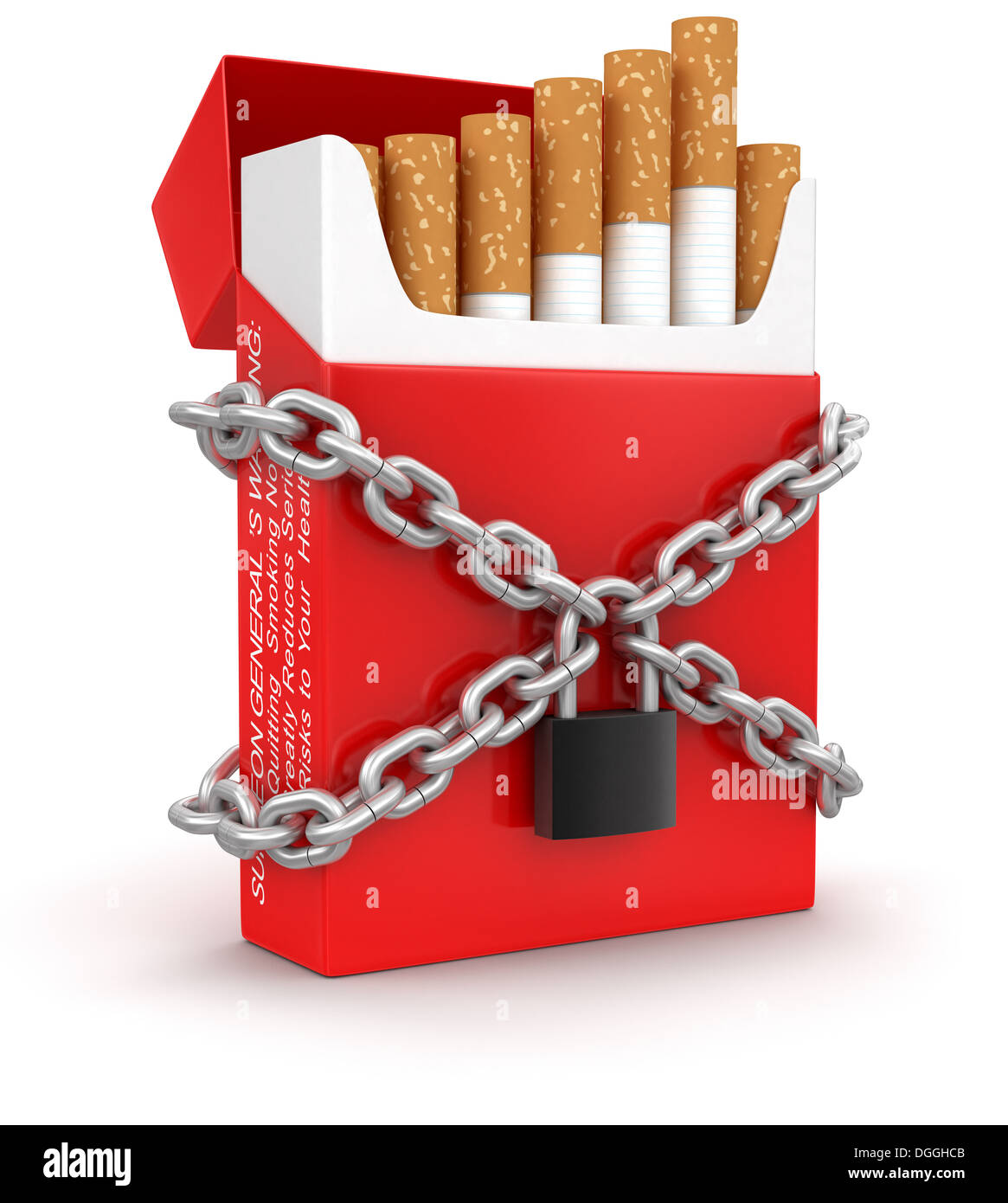 Cigarette Pack and lock (clipping path included Stock Photo - Alamy