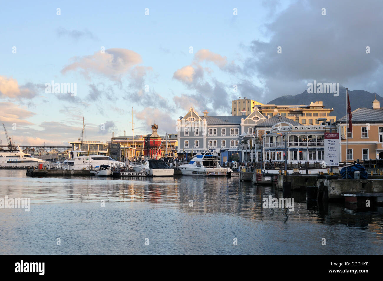 View of the Waterkant district, V & A Waterfront, Cape Town, South ...