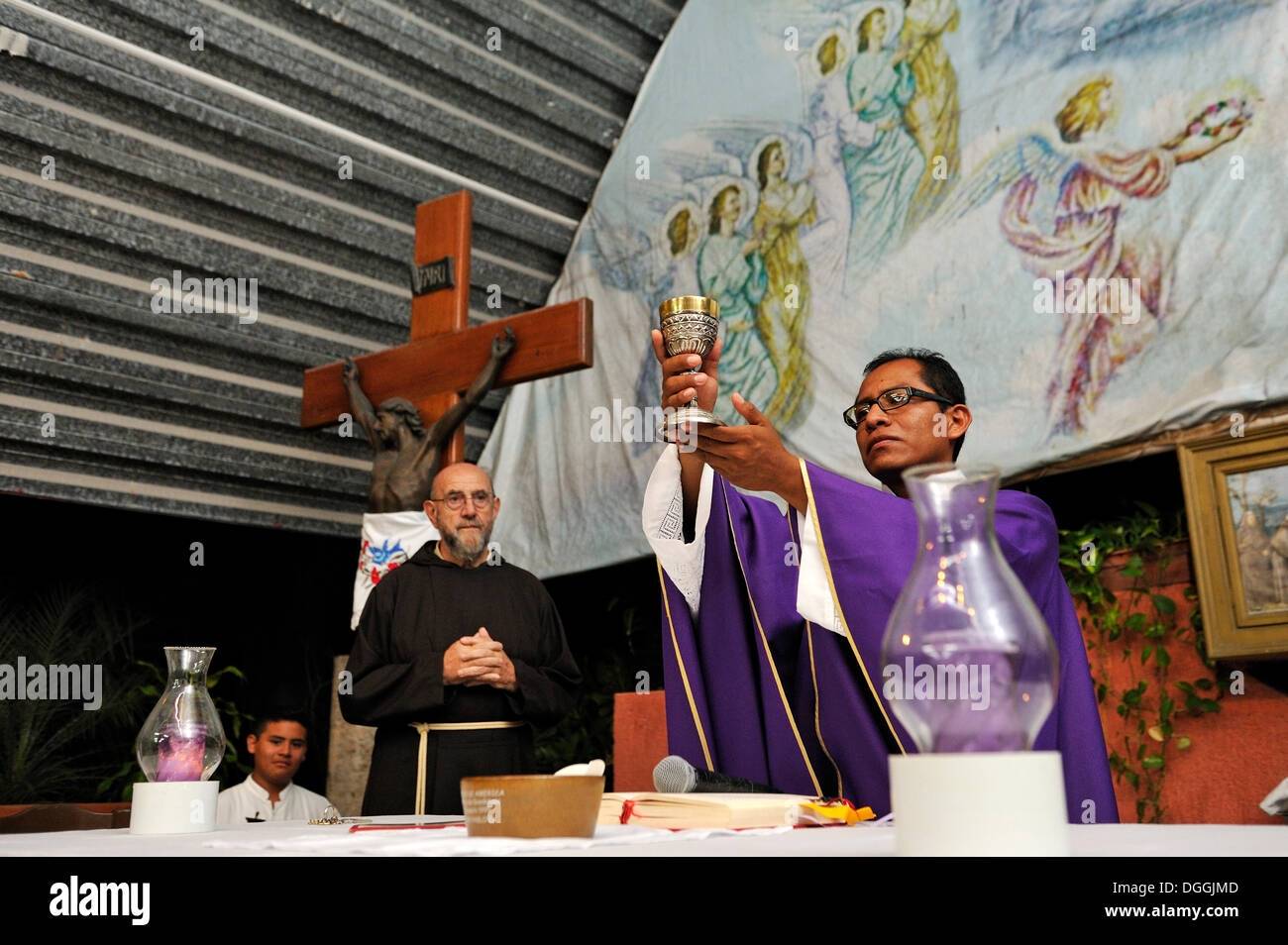Holy mass for the poor in Santuario del Padre Pio, a Capuchin order ...