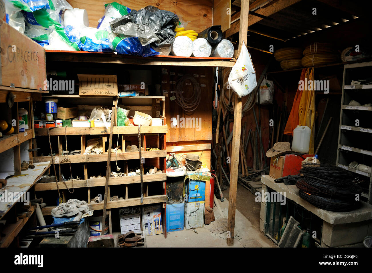 Material storage, building site of the "Esperanca" housing co-operative ...