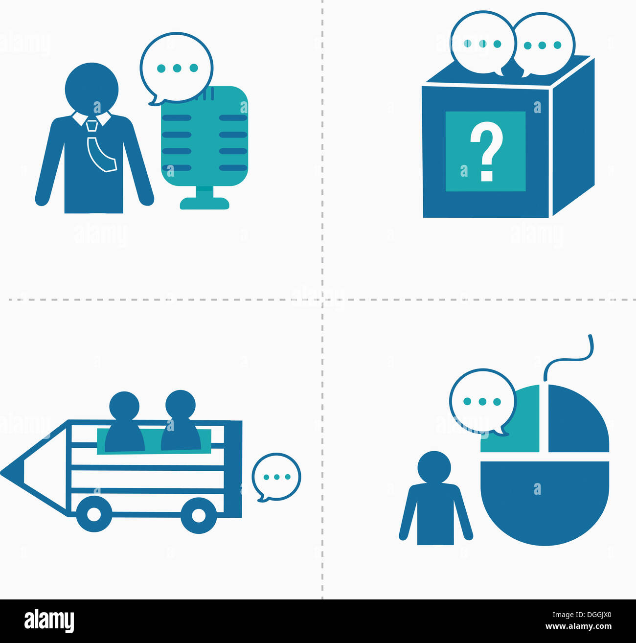 a set of images related to communication Stock Photo - Alamy