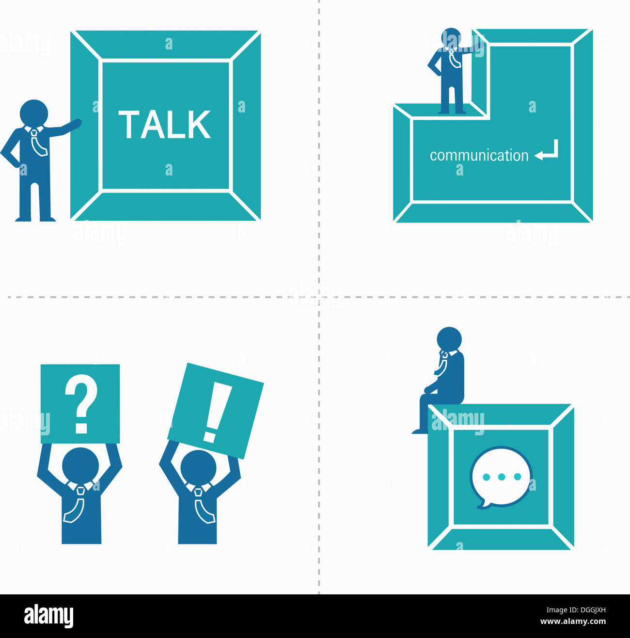 Human likeness and communication Cut Out Stock Images & Pictures - Alamy