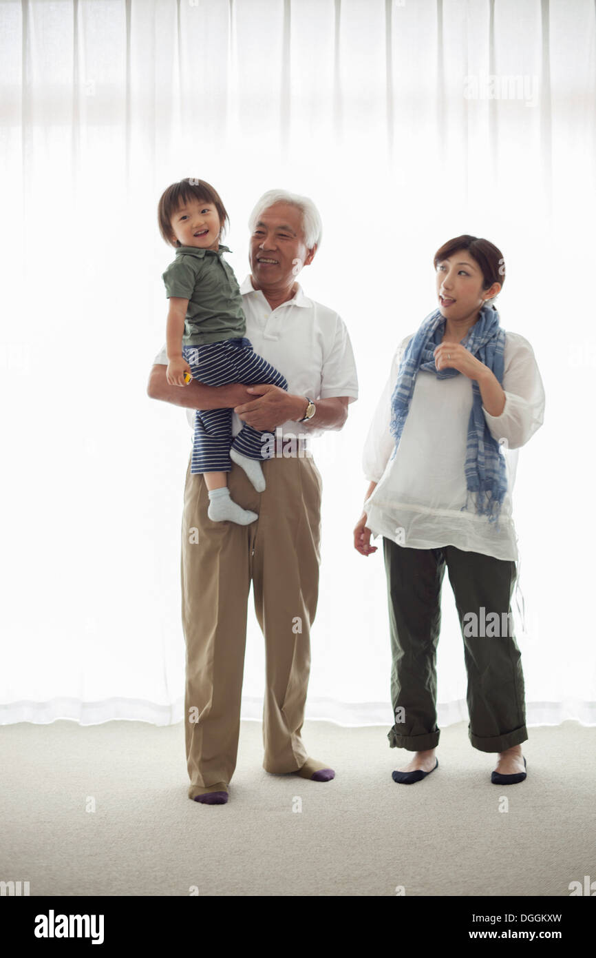 Three generation family, portrait Stock Photo - Alamy