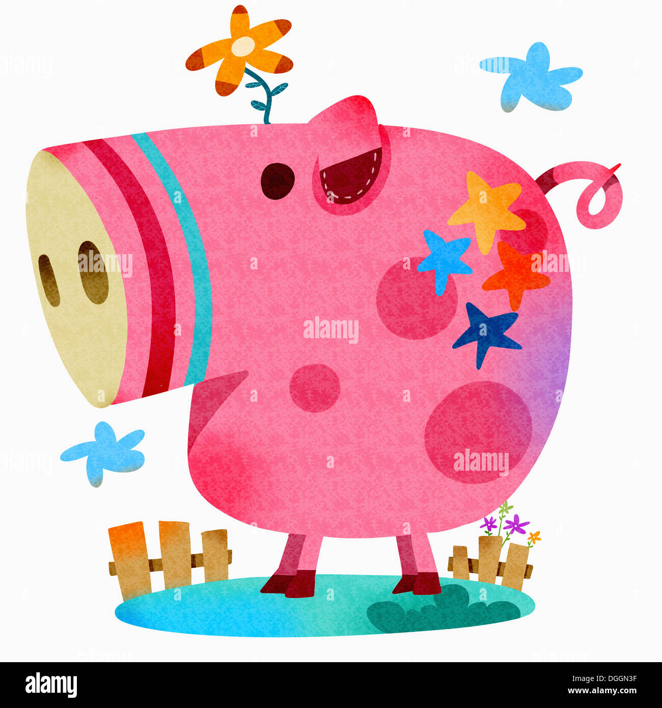 an illustration of a pig Stock Photo - Alamy