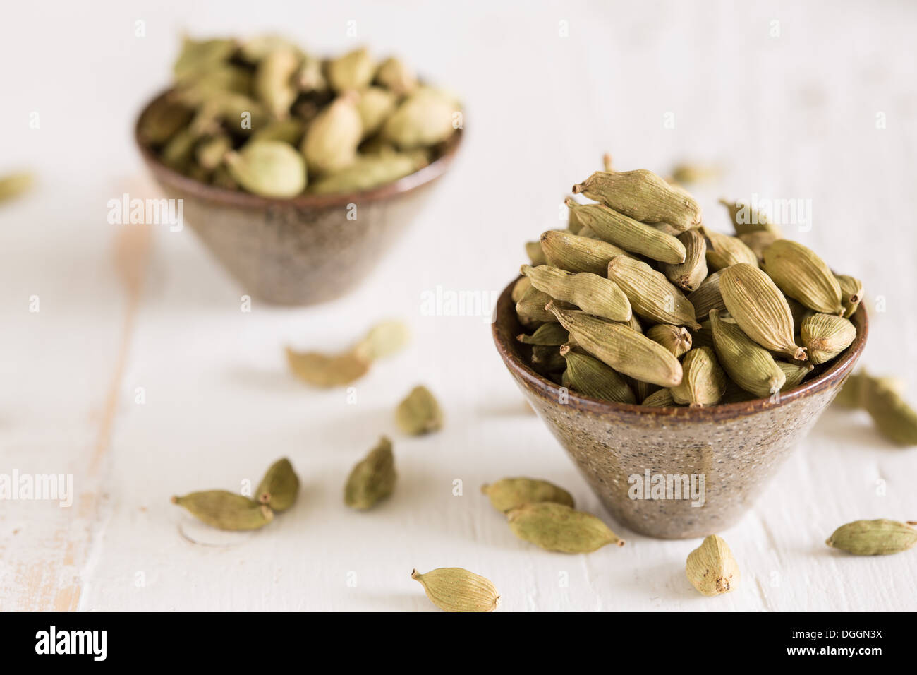 Close up of cardamom pods which are used in Indian cooking Stock Photo ...