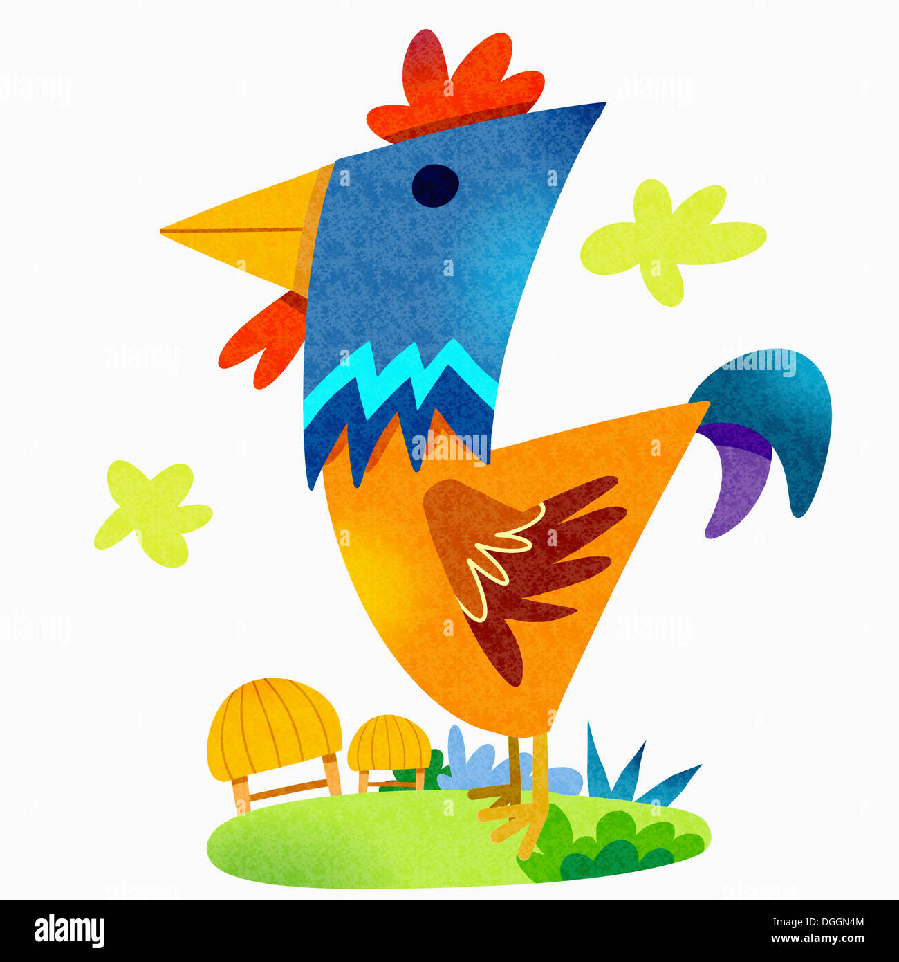 an illustration of a hen Stock Photo - Alamy