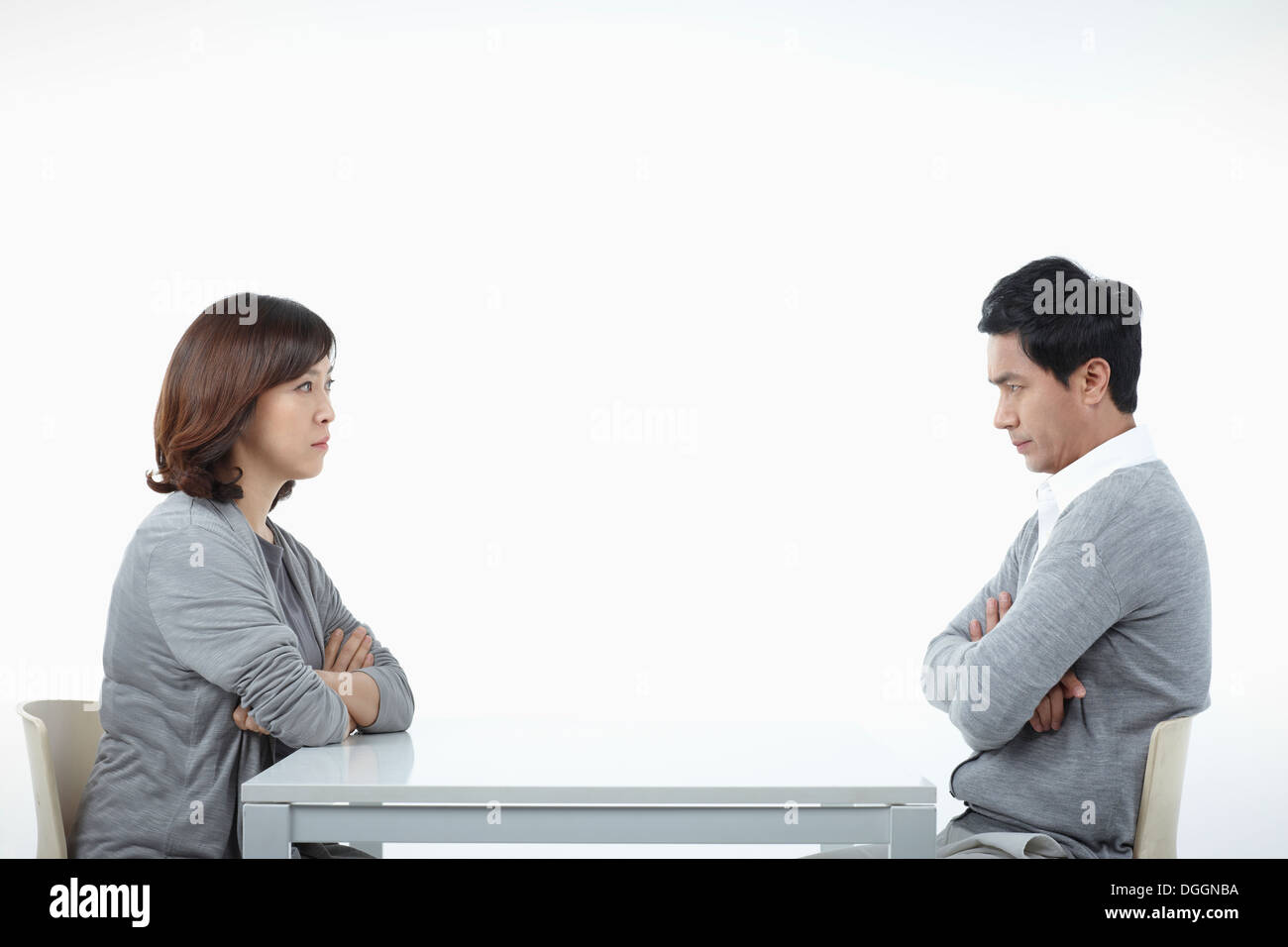 Two people arguing in a group hi-res stock photography and images - Alamy