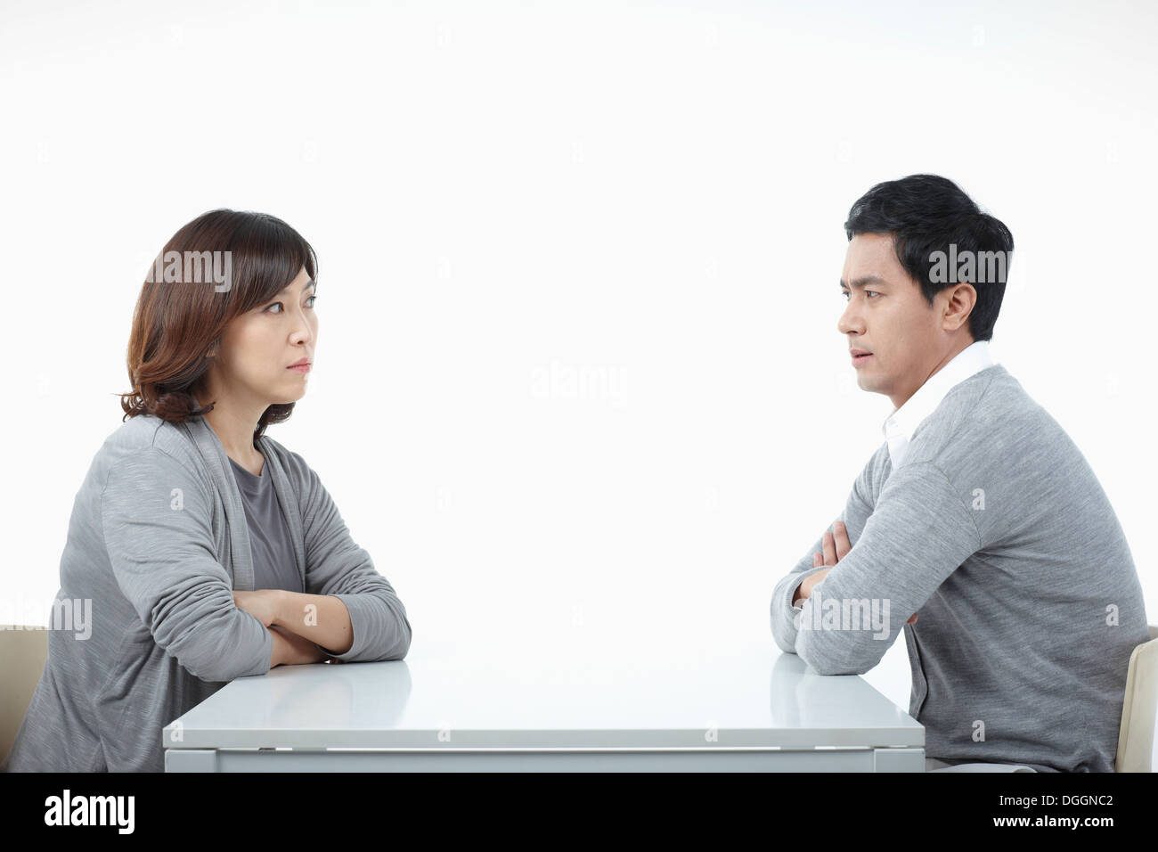 Two people arguing in a group hi-res stock photography and images - Alamy