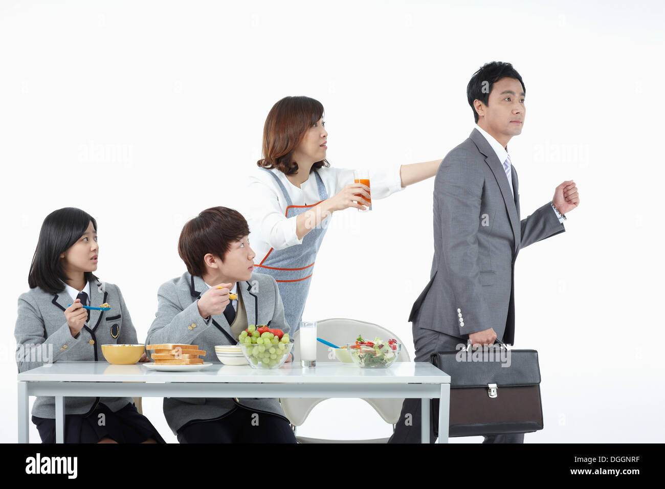 Woman late running food hi-res stock photography and images - Alamy