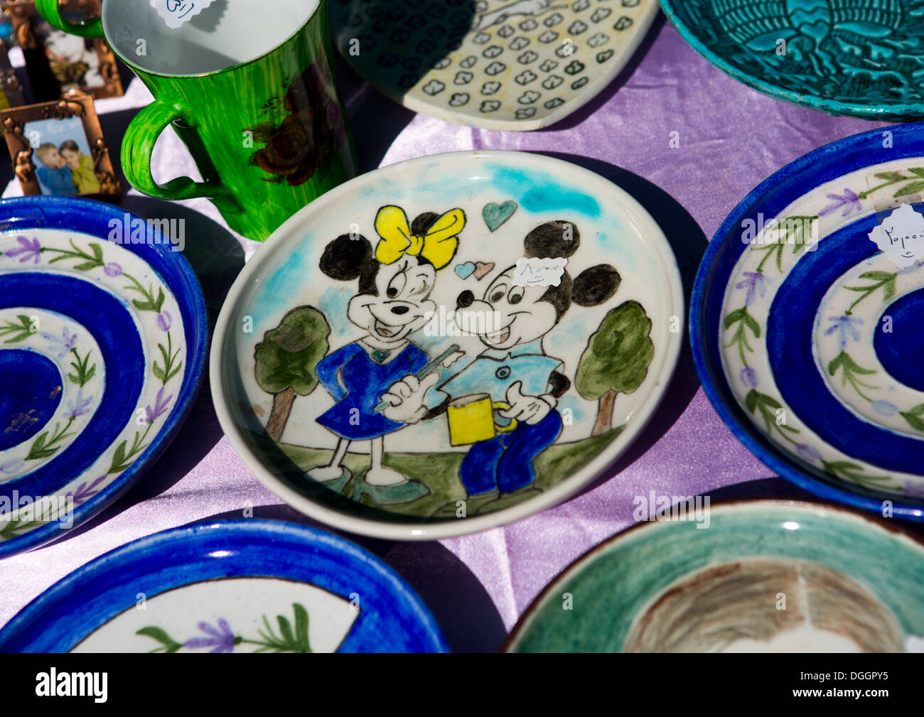 Mickey Mouse Plate, Tabriz, Iran Stock Photo - Alamy