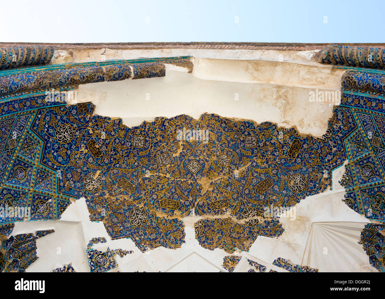 The Blue Mosque Ceiling, Tabriz, Iran Stock Photo - Alamy