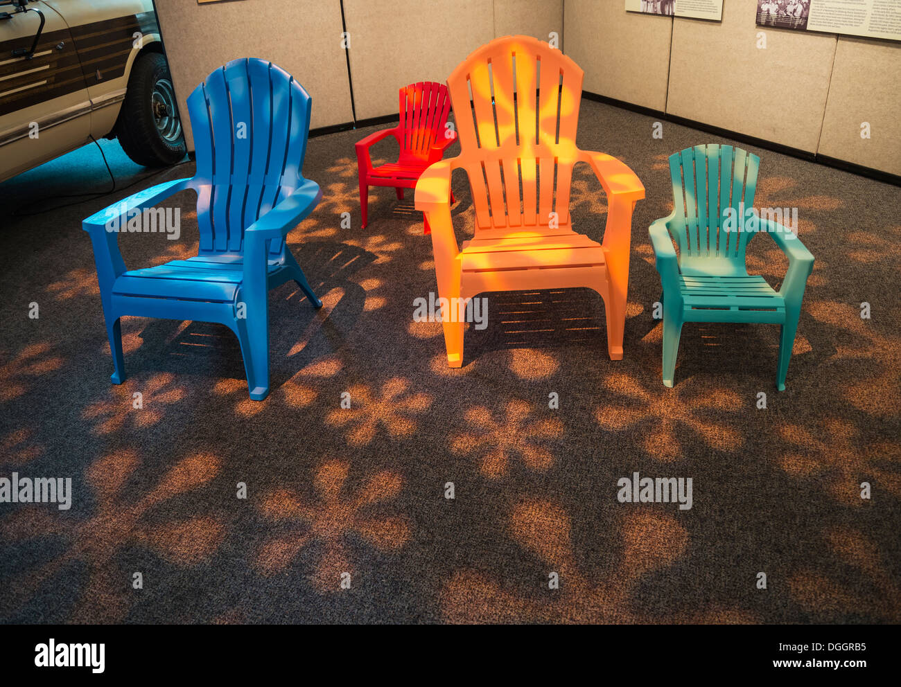 Different colored chairs hi-res stock photography and images - Alamy