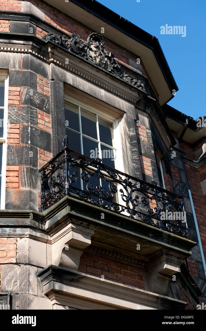 Victorian Gothic cast iron balustrade house Stock Photo - Alamy