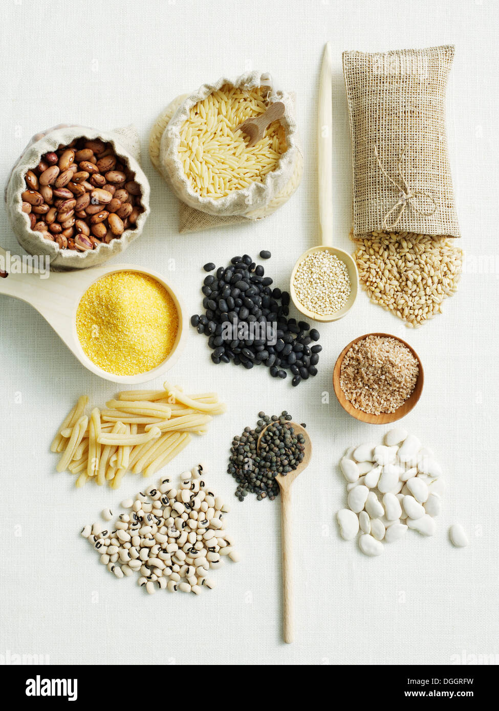 Selection of beans and pulses Stock Photo - Alamy