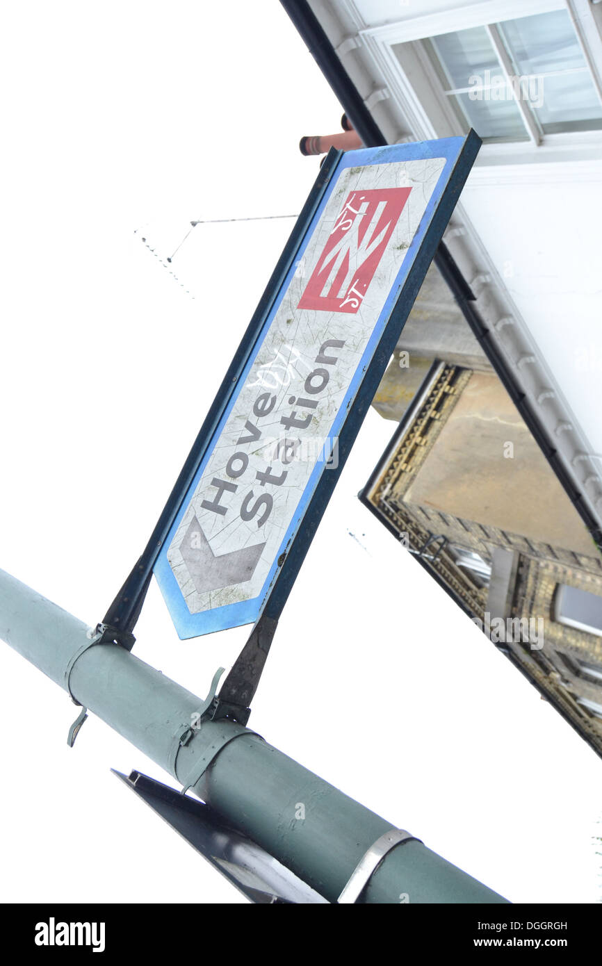 Hove train station sign hi-res stock photography and images - Alamy