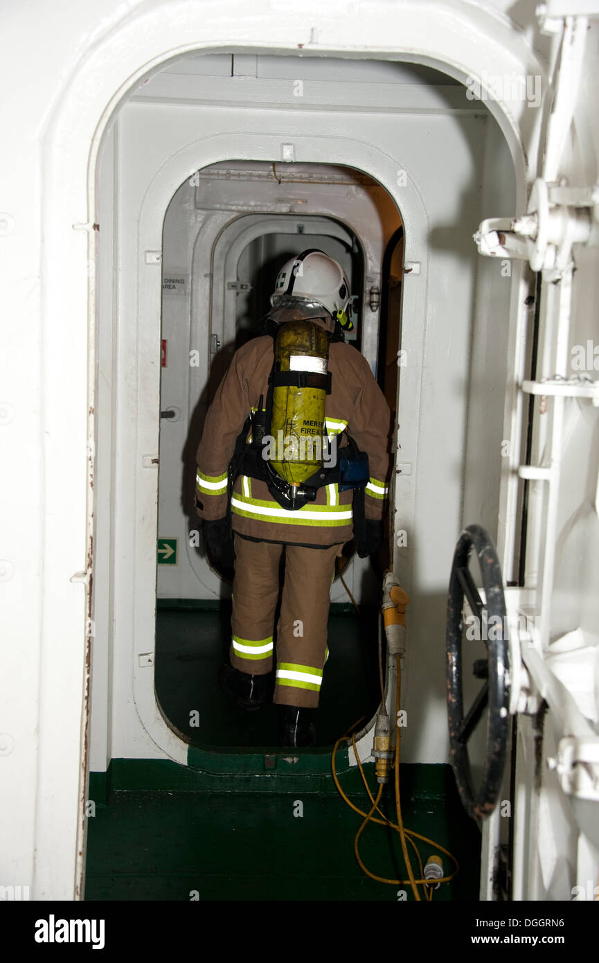 Firefighter in ships hold walking through doors FULLY MODEL RELEASED ...