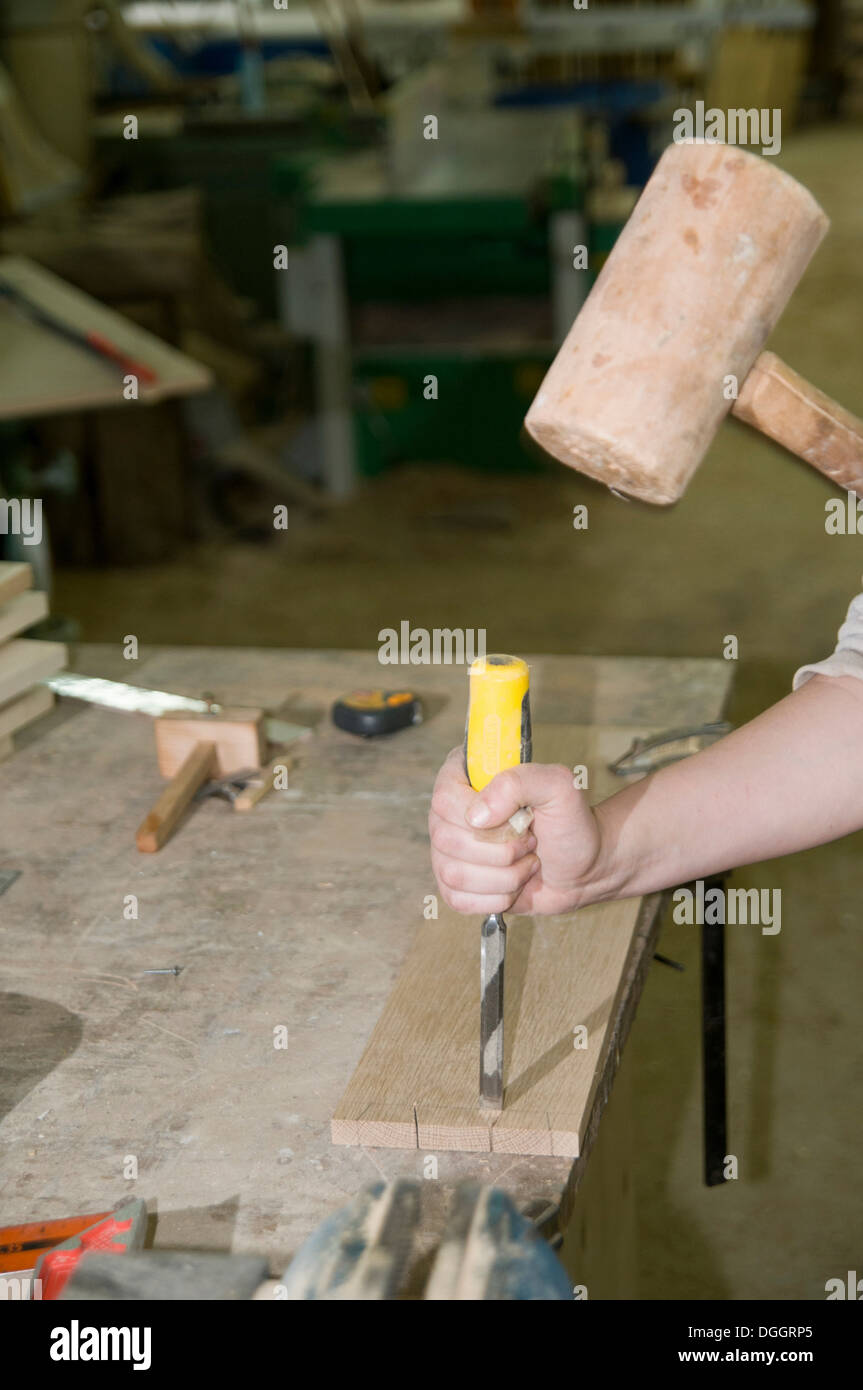 Female carpenter at work Stock Photo - Alamy