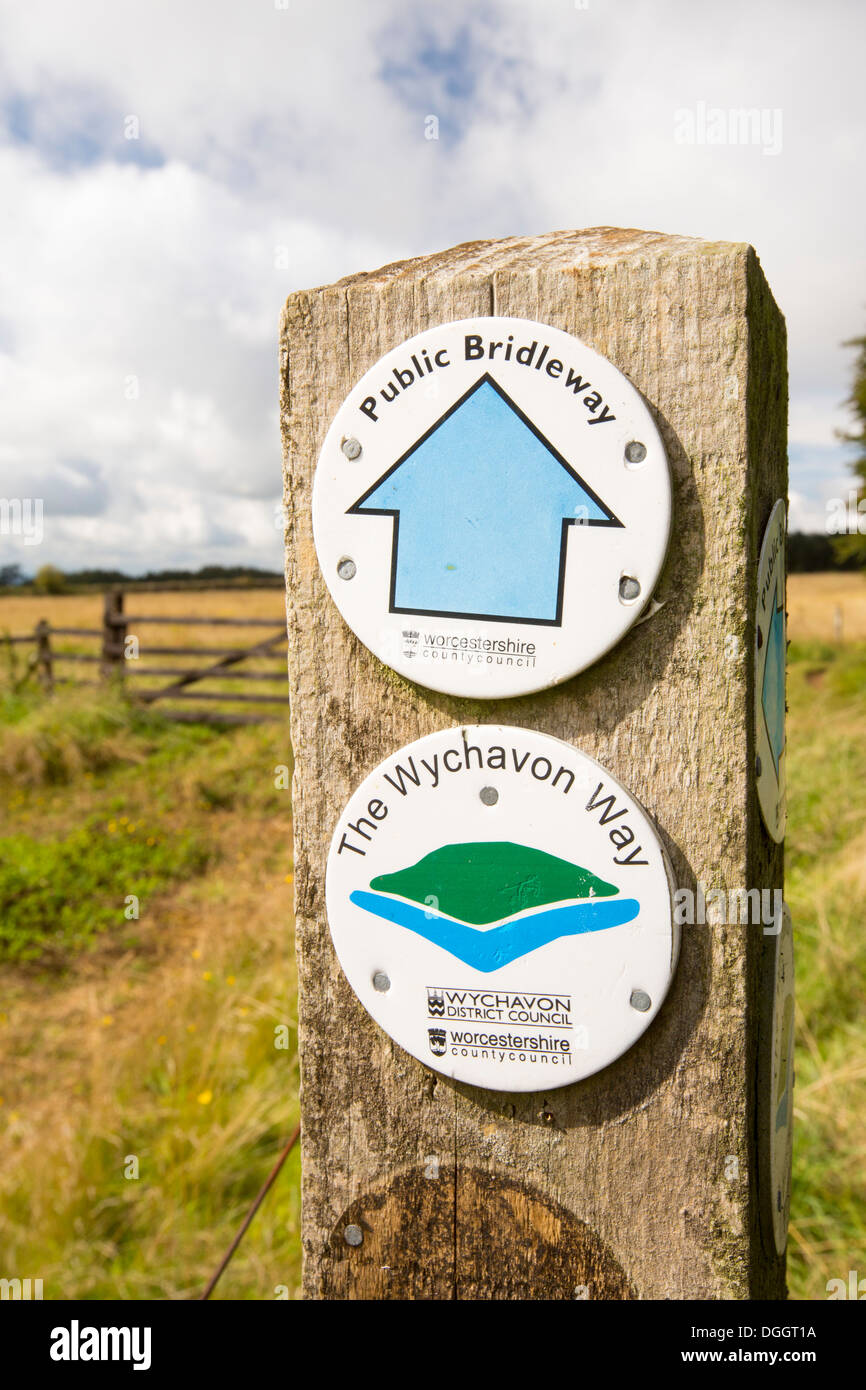 The Wychavon Way, a long distance footpath over Bredon hill in the Vale ...