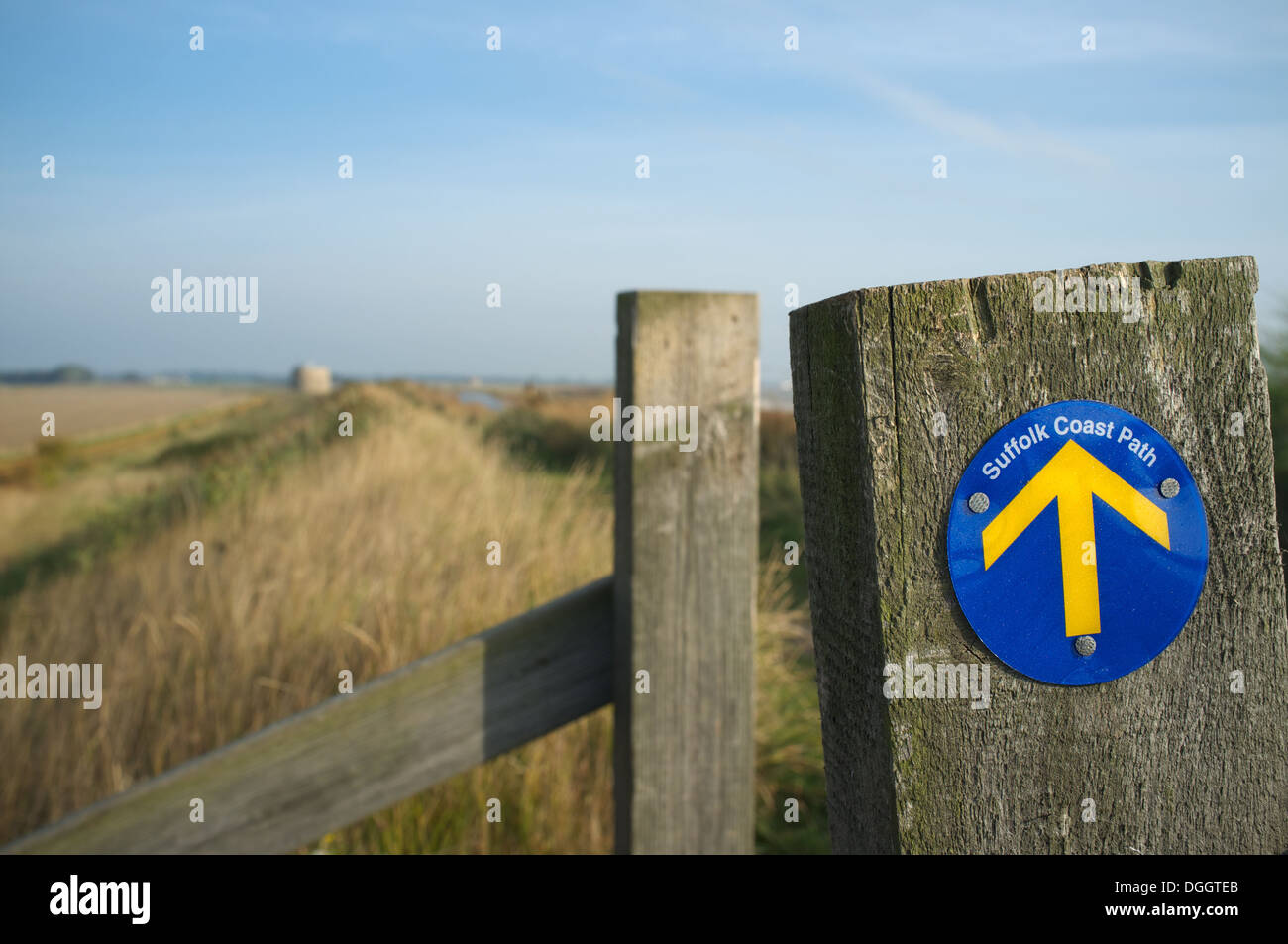Suffolk Coast Path sign Stock Photo - Alamy