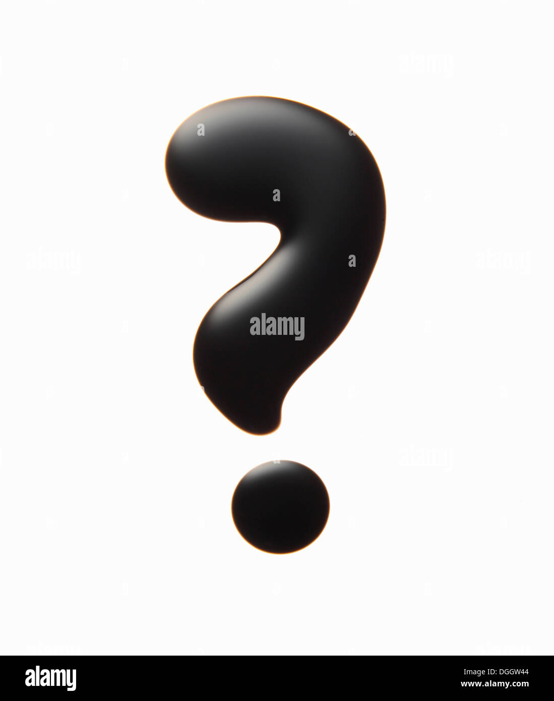 Oil in the shape of question mark Stock Photo - Alamy