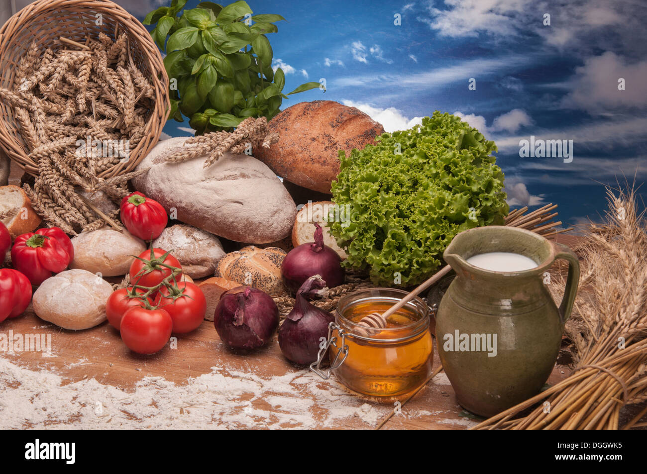 Traditional country food Stock Photo - Alamy