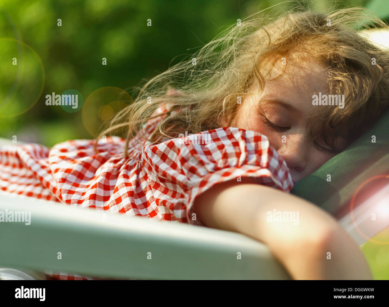 Girl sleeping outdoors Stock Photo - Alamy