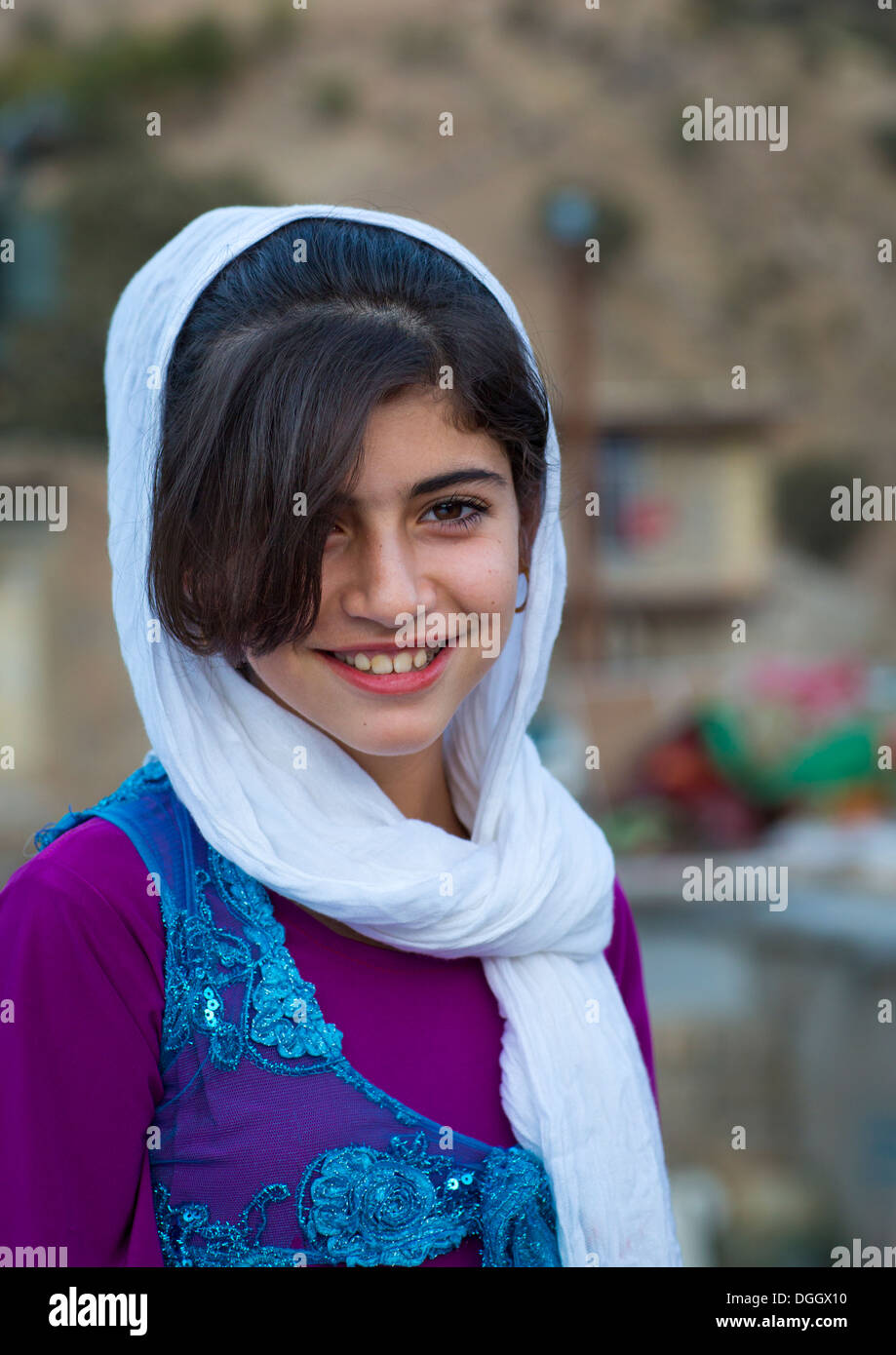 Beautiful Young Girl, Palangan, Iran Stock Photo - Alamy