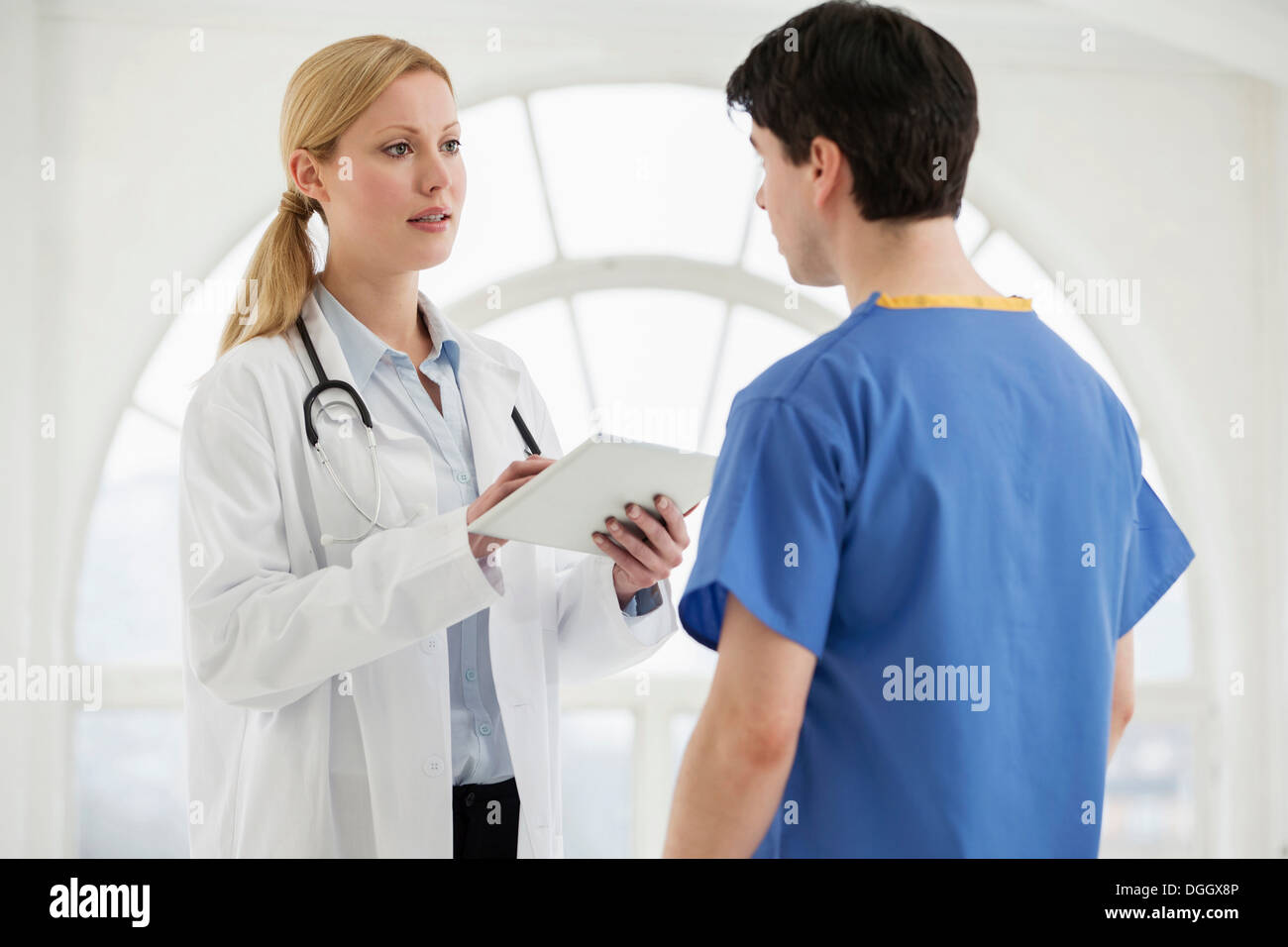 Two doctors in discussion Stock Photo - Alamy