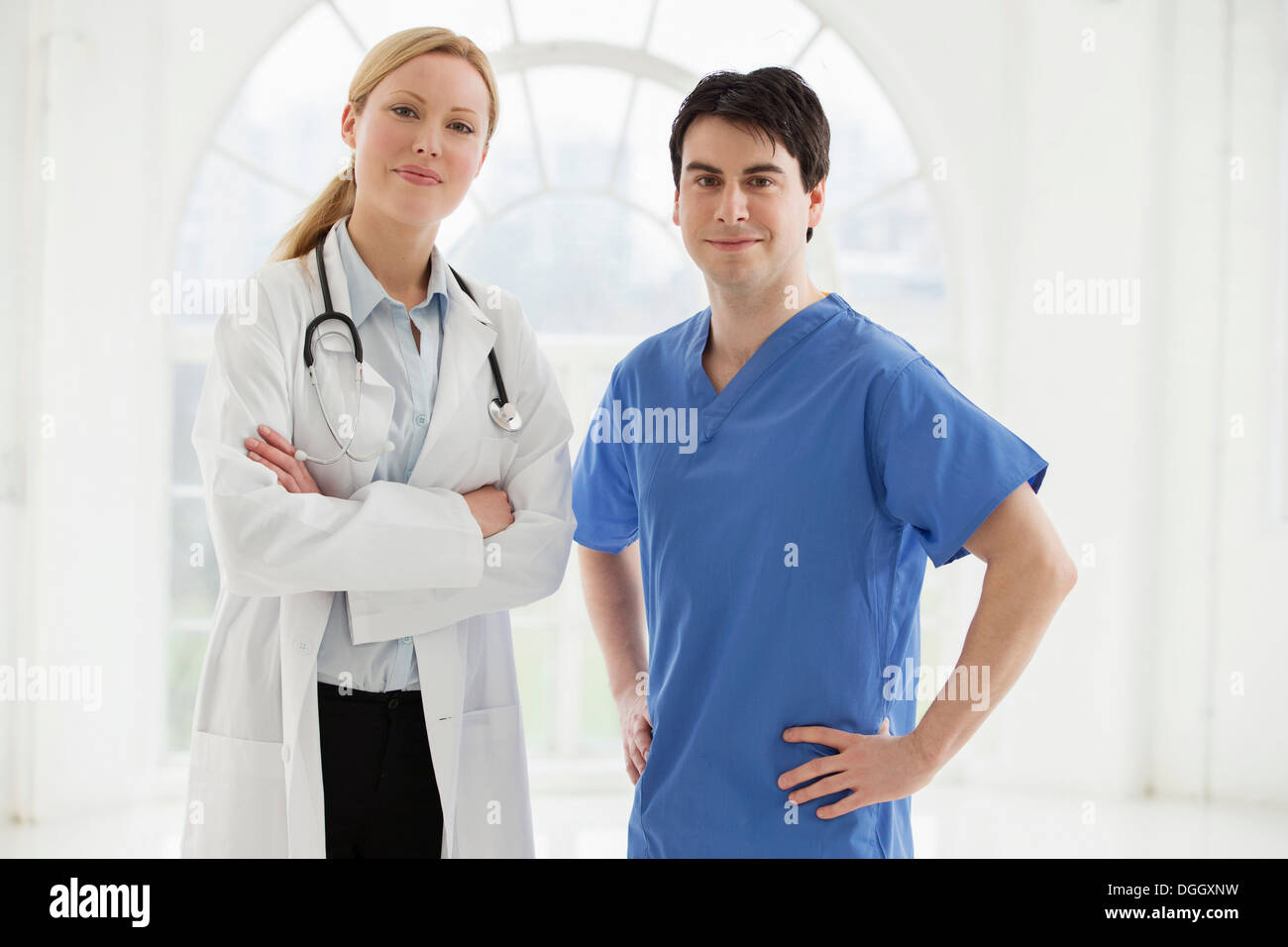 Portrait of two doctors Stock Photo - Alamy