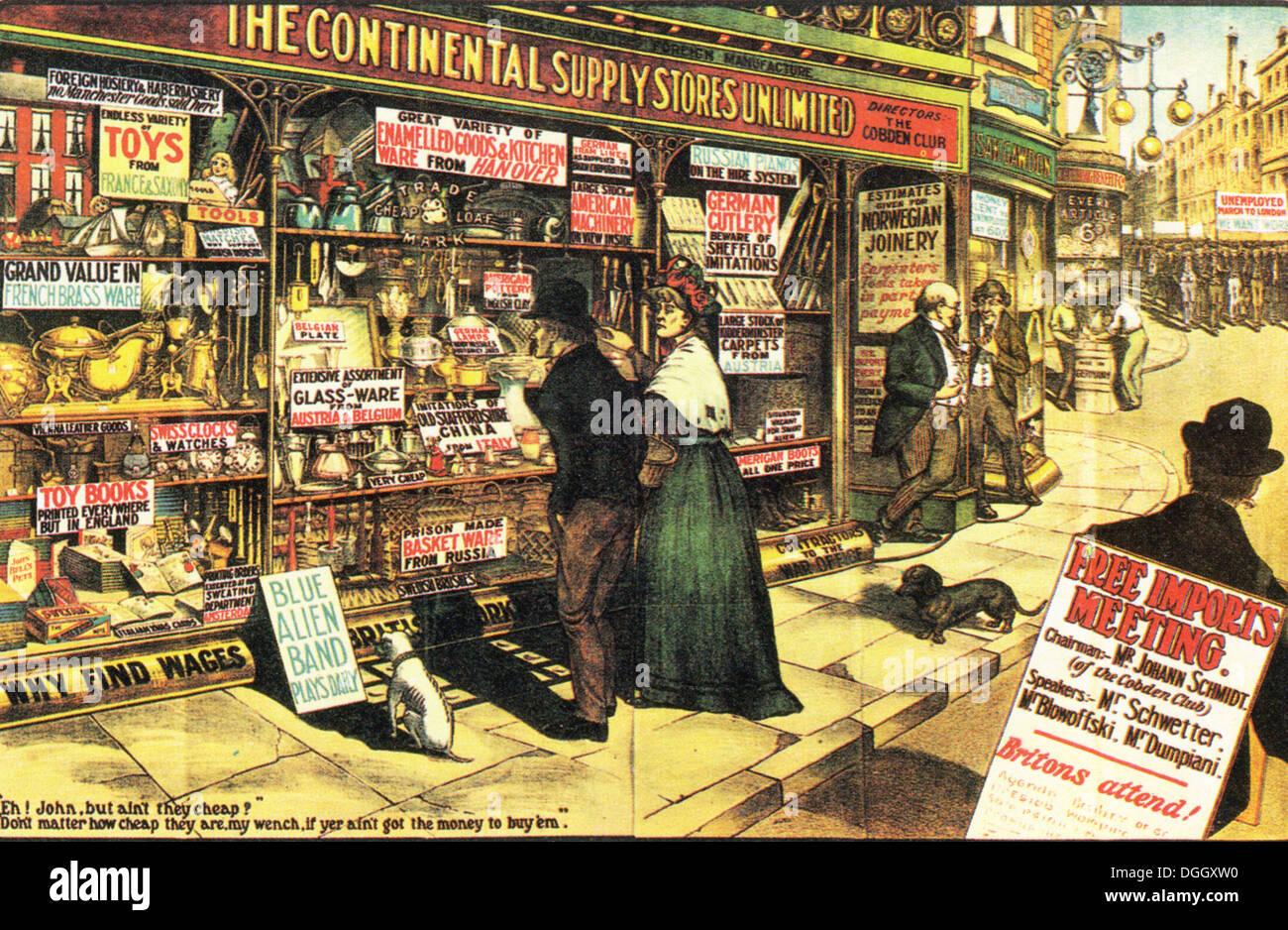 Anti free trade poster hi-res stock photography and images - Alamy