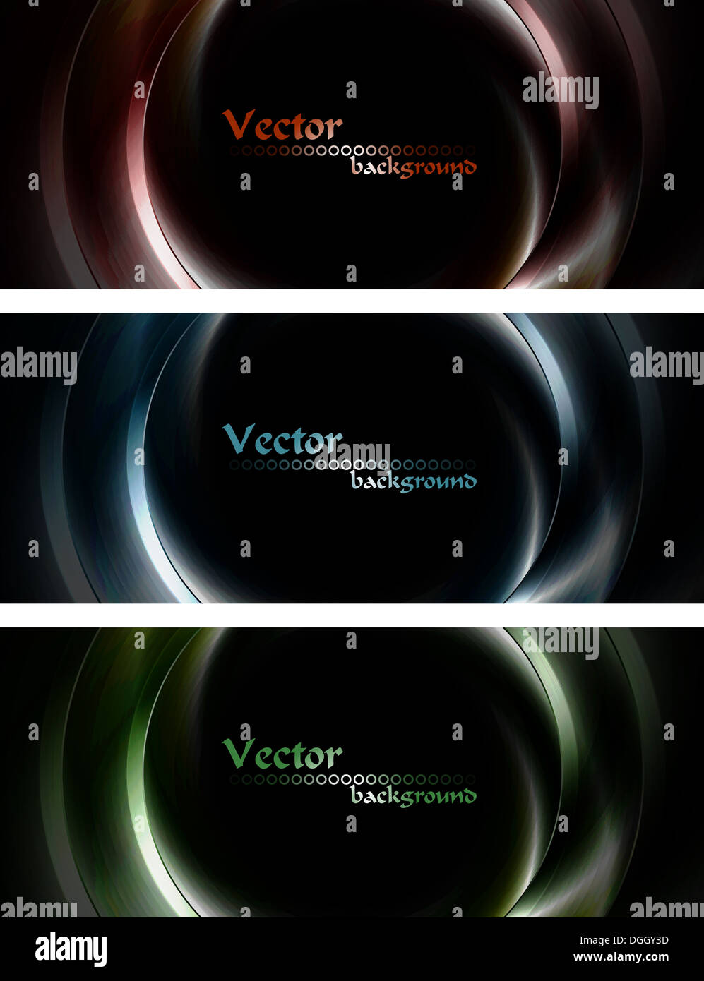 Set of dark vector banners. Eps 10 Stock Photo - Alamy