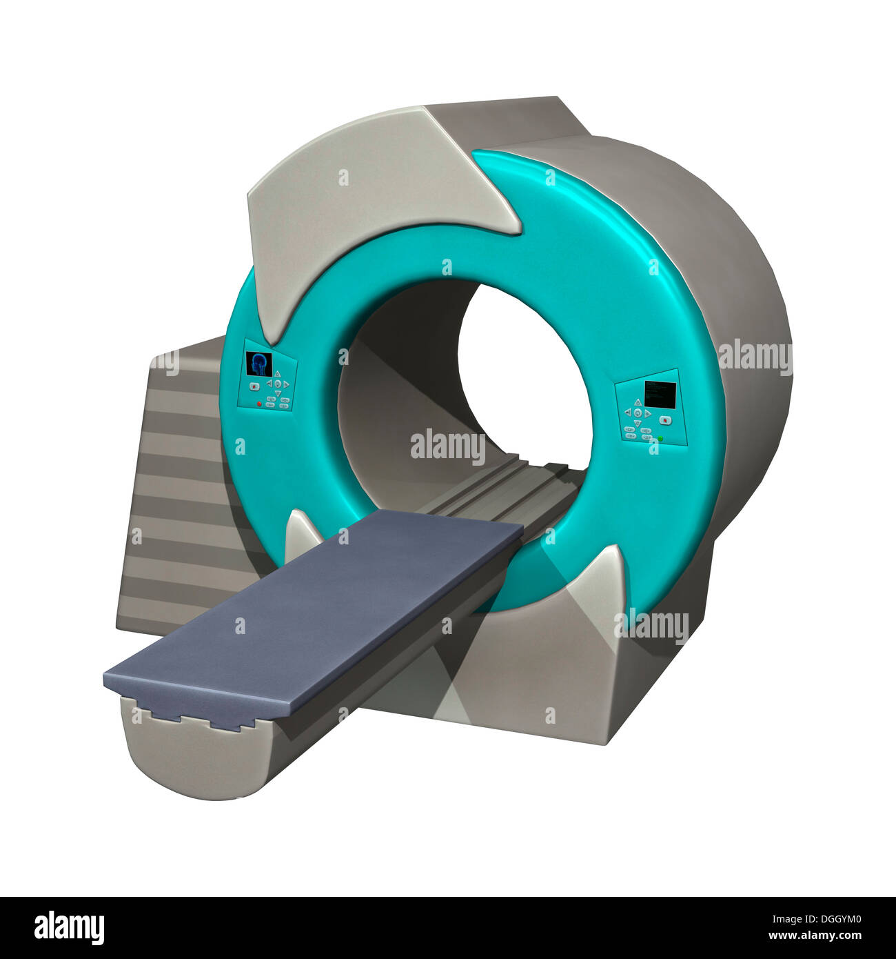 3D digital render of a mri or magnetic resonance imaging machine ...