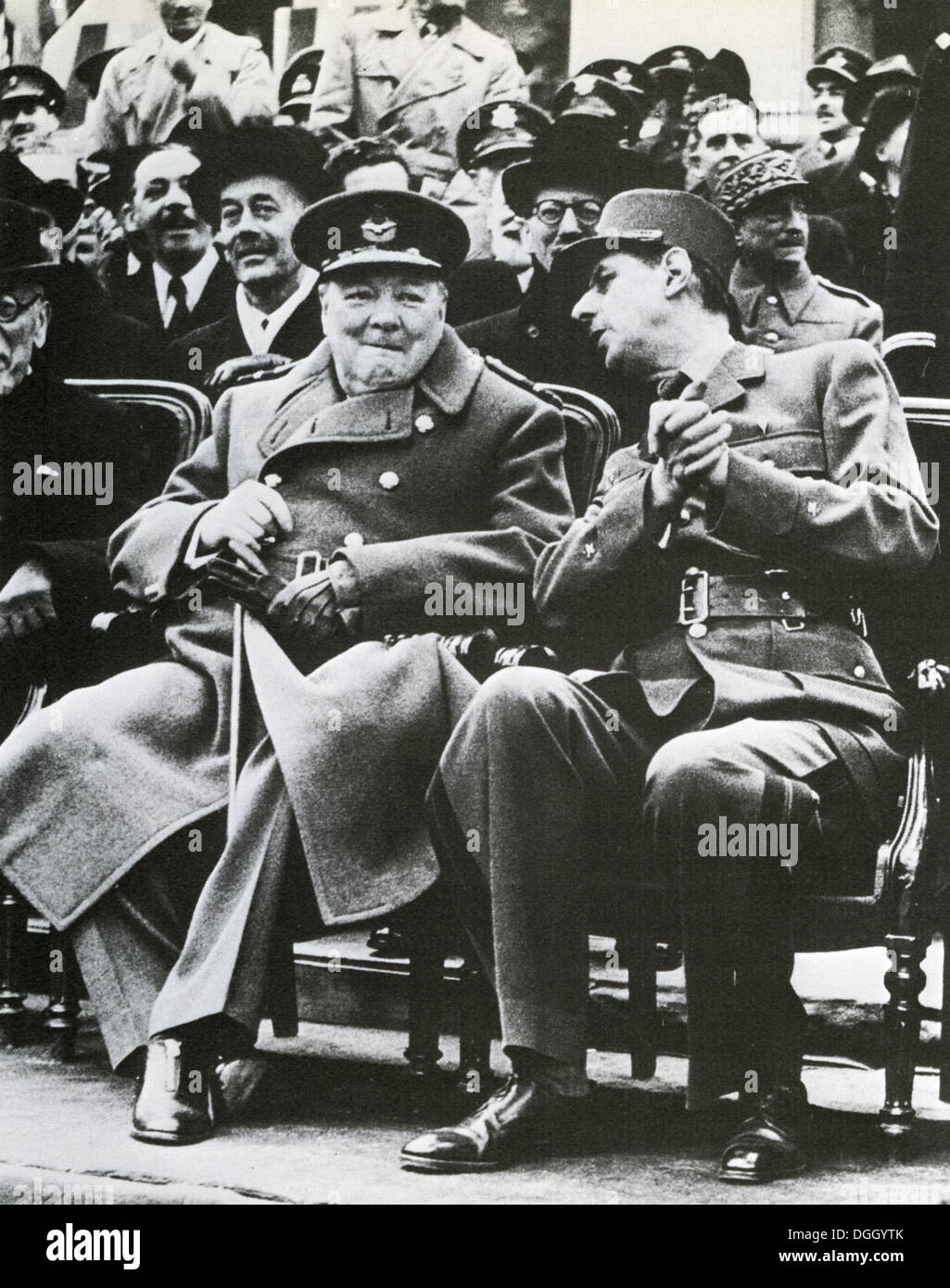 Degaulle and churchill 1945 hi-res stock photography and images - Alamy