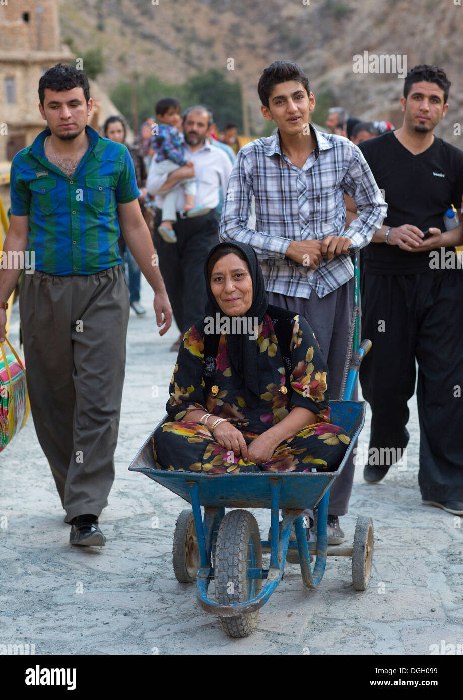Kurdish People Coming Back From Picnic, Palangan, Iran Stock Photo - Alamy