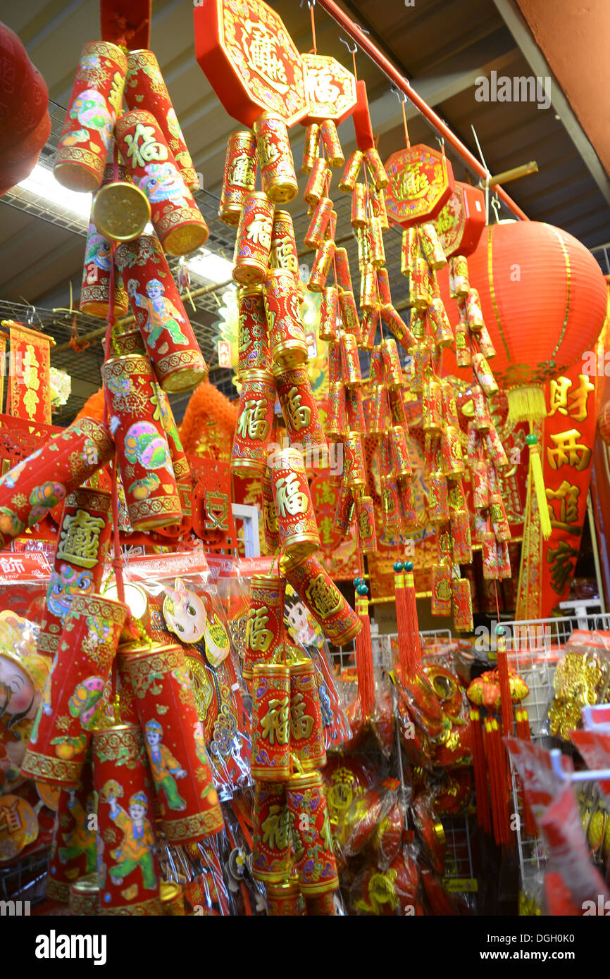 Firecracker in Chinatown in Singapore during Chinese New Year Stock ...