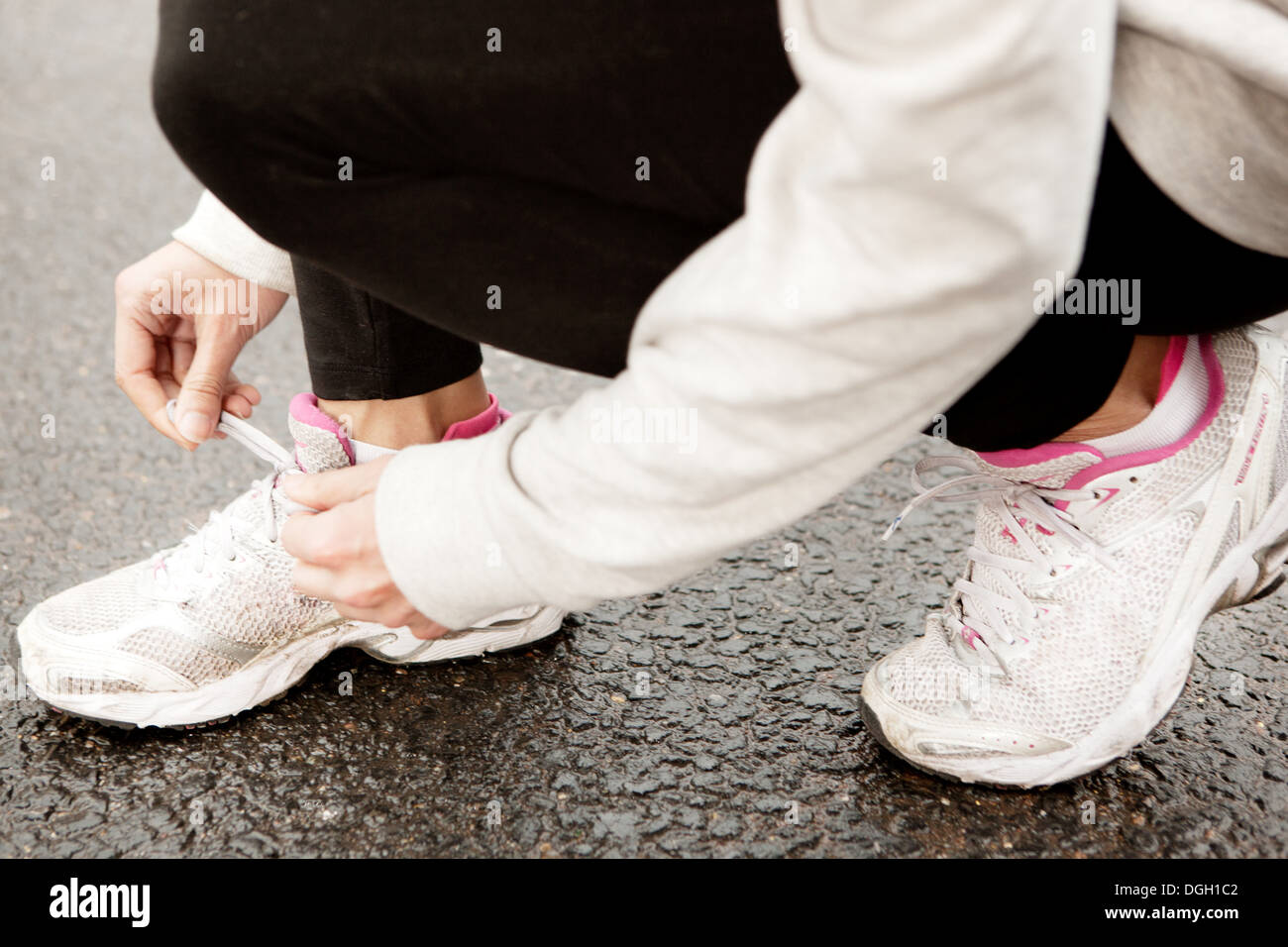 Tying Trainer Laces High Resolution Stock Photography and Images - Alamy