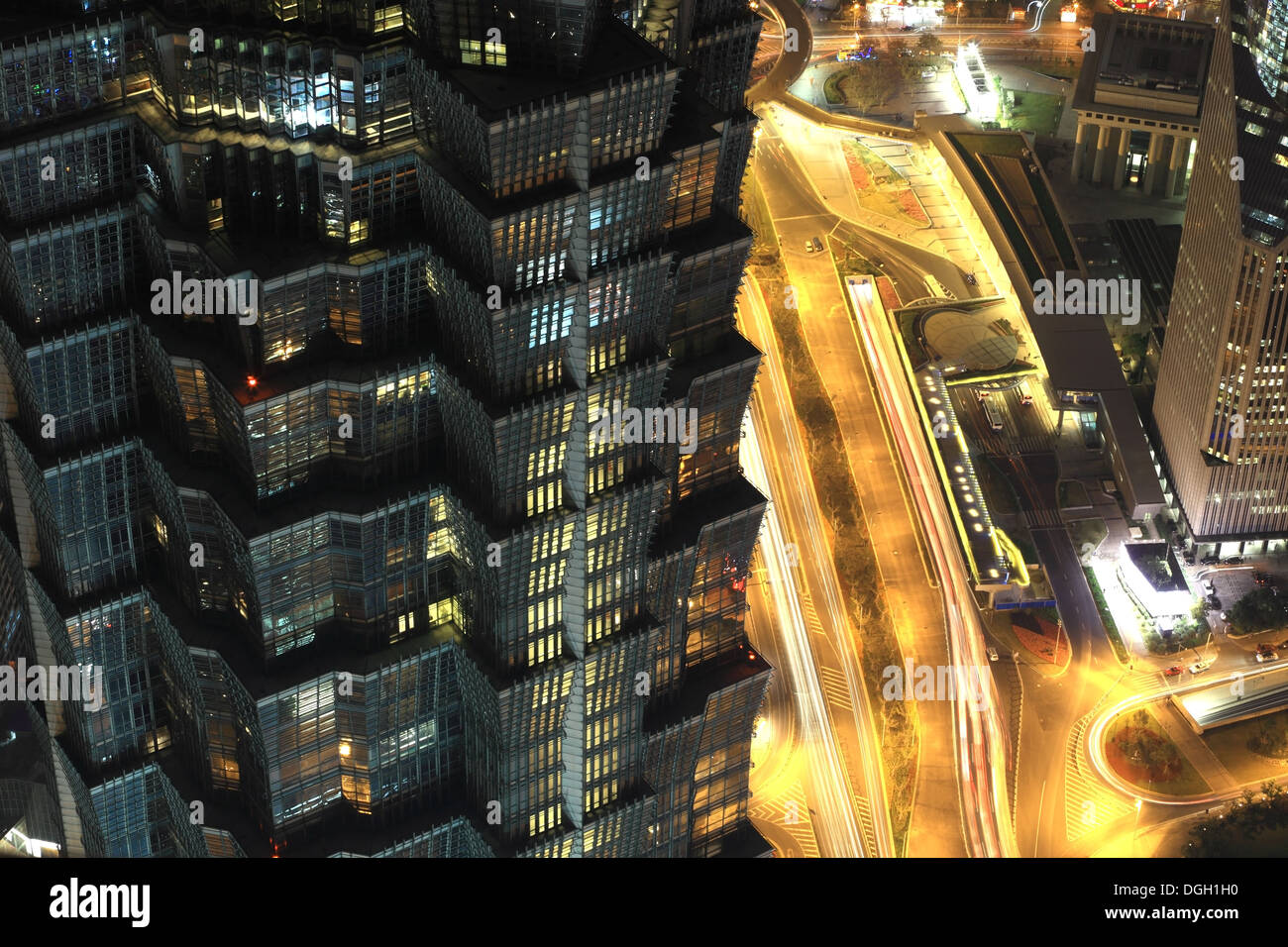 Jin Mao tower in Shanghai at night, China Stock Photo - Alamy