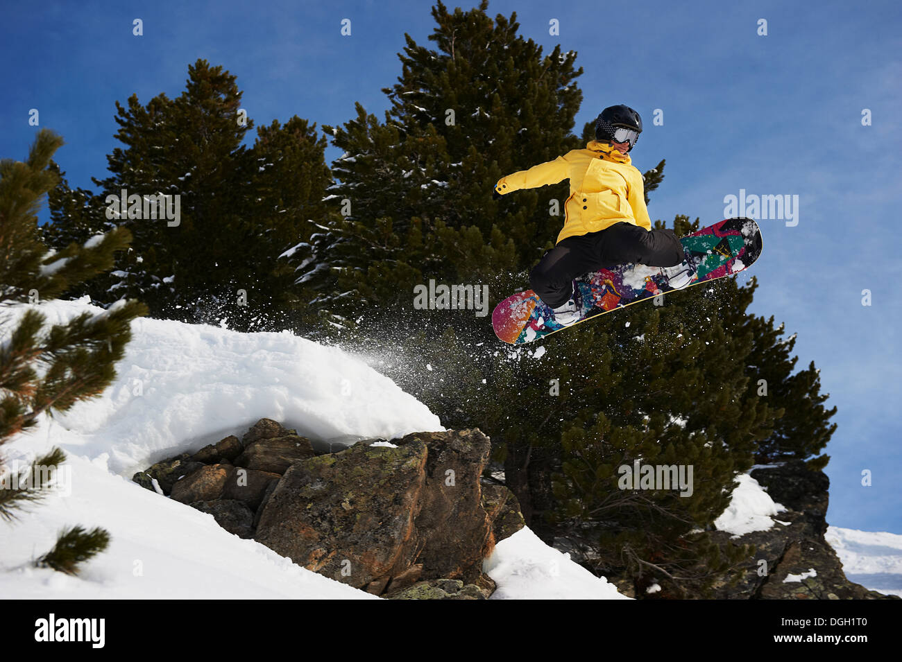 Girl Snowboarding Jump