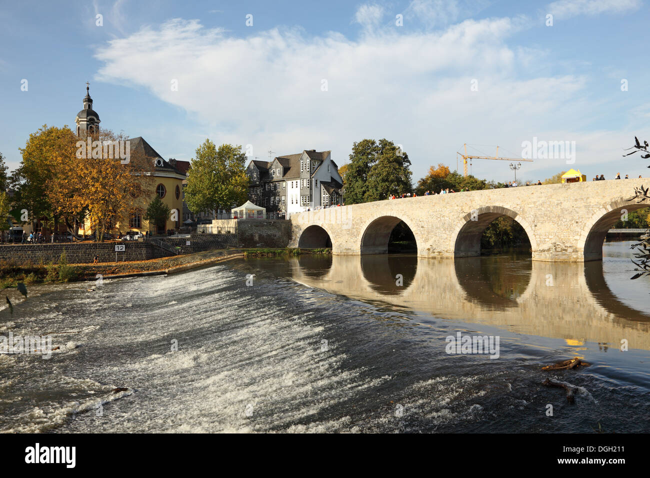 Old bridge over the Lahn river in Wetzlar, Germany Stock Photo - Alamy