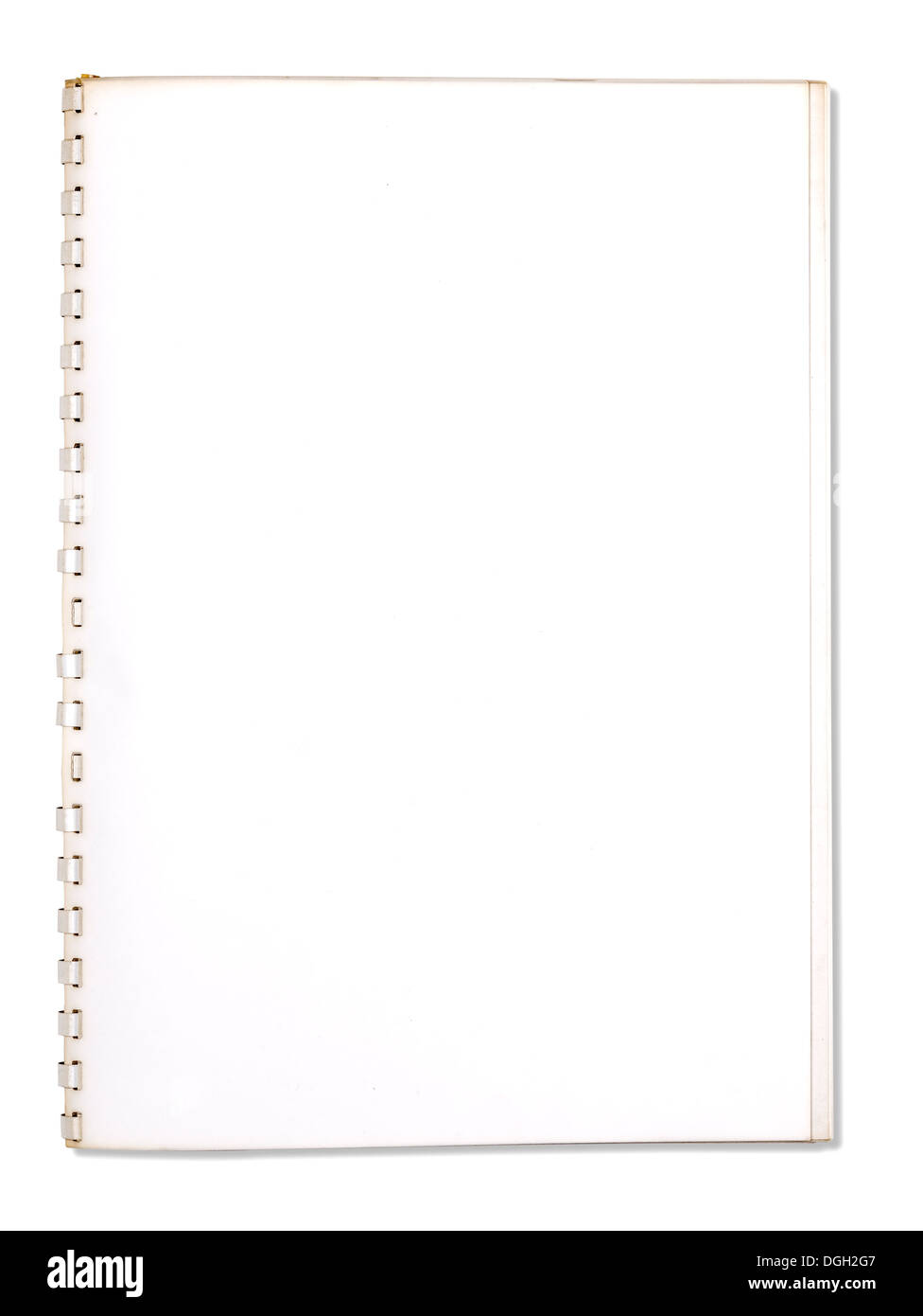 used blank note book with ring binder isolated on white Stock Photo - Alamy