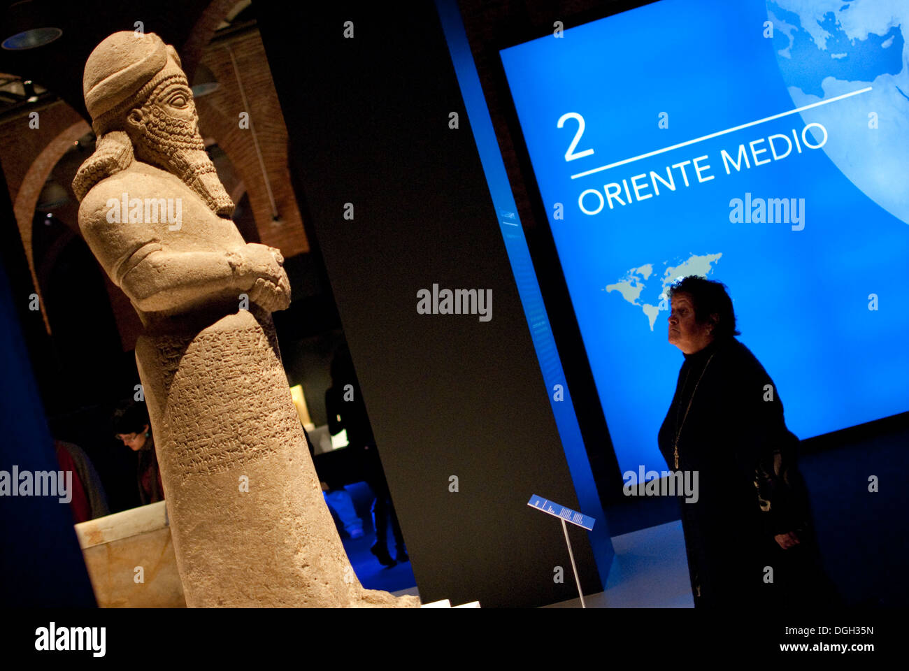 Stone figure of an attendant god From Nimrud (ancient Kalhu), northern ...
