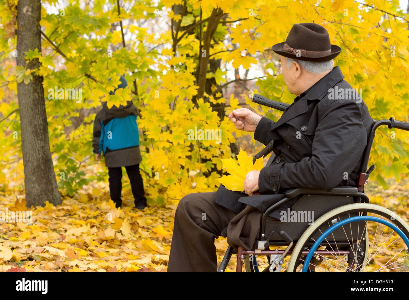 One Legged Amputee Old Man