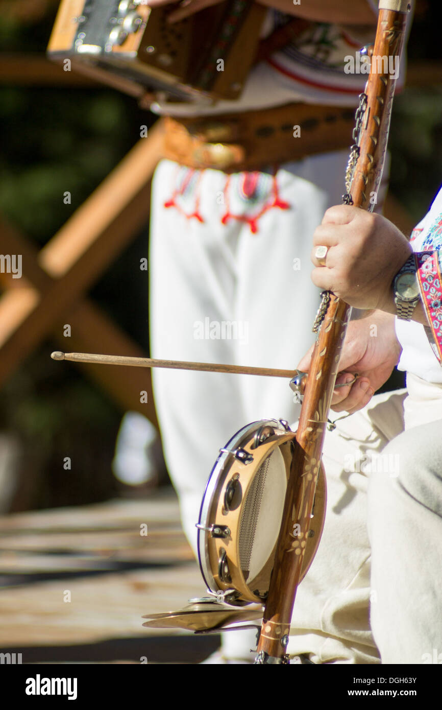 Folklore curious musical instrument in action Stock Photo - Alamy